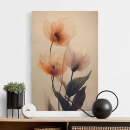 Bilderwelten Leinwandbild Pergamentblumen I