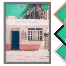 Bilderwelten Bild mit Rahmen - Hochformat Mini Supermarkt Vintage