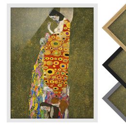 Bilderwelten Bild mit Rahmen - Hochformat Gustav Klimt - Die Hoffnung II