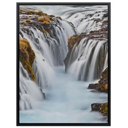 Bilderwelten Leinwandbild - Hochformat Br&uacute;arfoss Wasserfall in Island