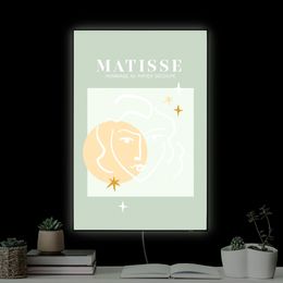 Bilderwelten LED-Wechselbild Matisse Interpretation - Gesicht und Sterne