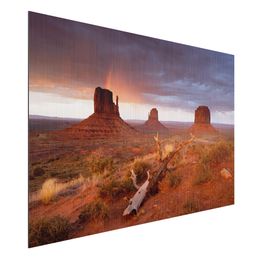 Bilderwelten Alu-Dibond Outdoor Bild Monument Valley bei Sonnenuntergang