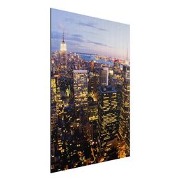 Alu-Dibond Architekur & Skyline New York Skyline bei Nacht