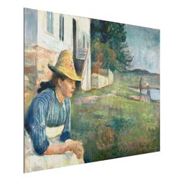 Bilderwelten Alu Dibond Outdoor Bild originell einzigartig modern wetterfest - Edvard Munch - Abend - Deko Wohnzimmer Schlafzimmer