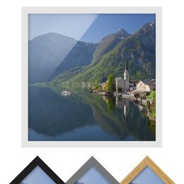 Natur & Landschaft Bild mit Rahmen Hallst&auml;tter See und Bergblick