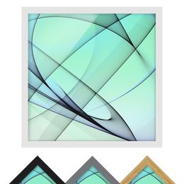 Bilderwelten Bild mit Rahmen originell einzigartig Abstrakt inkl. Rahmung - Autumn Shapes - Deko Wohnzimmer Schlafzimmer