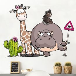 Bilderwelten Wandtattoo Tiere modern selbstklebend Wandaufkleber - NICI - Wild Friends - Dreamteam - Wandsticker Kinderzimmer Baby M&auml;dchen Jungen