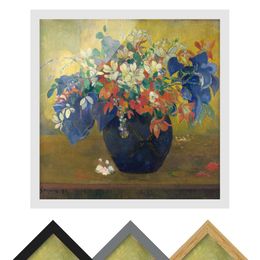 Kunstdruck mit Rahmen Paul Gauguin - Vase mit Blumen