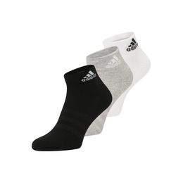 adidas Performance Sportsocken 'Cushioned Sportswear Ankle 3 Pairs' Herren Größe 46/48 graumeliert / schwarz / weiß