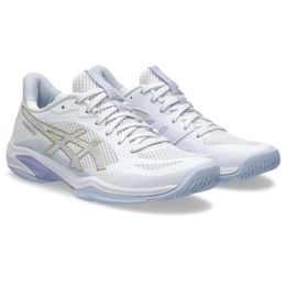 Hallenschuh asics "BLADE FF 2", Gr. 41,5, weiß (weiß, blau fade), Textil, Sportlich, Schuhe