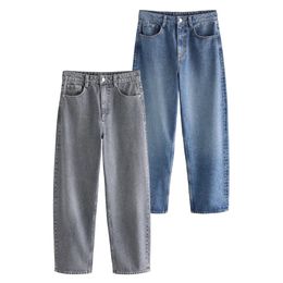 The Set Jeans Damen Gr&ouml;&szlig;e 37/38 blue denim / grey denim