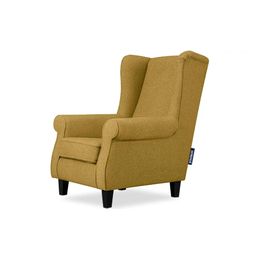 KONSIMO Ohrensessel Miles gelb Ma&szlig;e (cm): B: 82 H: 105 Sessel & Hocker > Sessel nach Material > Stoff Sessel &raquo; Sofa DE