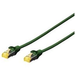 Digitus DK-1644-A-100/G RJ45 Netzwerkkabel, Patchkabel CAT 6a S/FTP 10.00 m Gr&uuml;n Halogenfrei, verdrillte Paare, mit Rastnasenschutz, Flammwidrig 1 St.