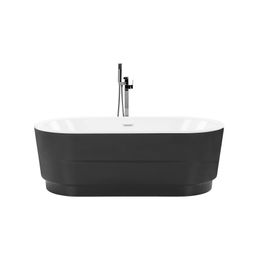 Beliani Freistehende Badewannen EMPRESA in Schwarz/Weiß/Silber | Gr.: onesize