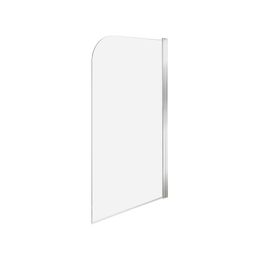 Beliani Einteiliger Badewannenaufsatz LAPAN in Transparent/Silber | Gr.: onesize