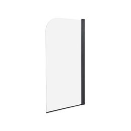 Beliani Einteiliger Badewannenaufsatz LAPAN in Transparent/Schwarz | Gr.: onesize