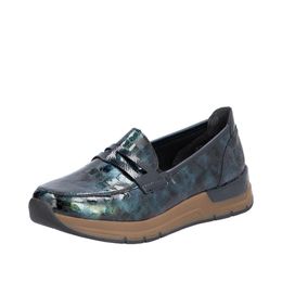 Rieker Slipper Damen Größe 36 petrol / schwarz