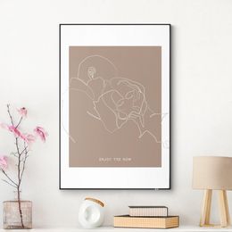 Wechselbild Line Art - Verliebtes Paar Enjoy the now