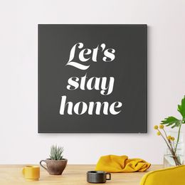Wechselbild Let's stay home Typo