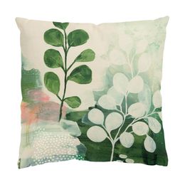 Bilderwelten Dekokissen gr&uuml;n originell modern - Gr&uuml;ner Zweig II - Bett Couch Sofakissen Bezug & F&uuml;llung in 40x40 50x50 60x60
