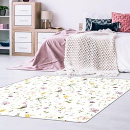 Bilderwelten Teppich Wildblumen Aquarell Muster