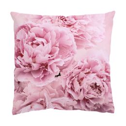 Bilderwelten Dekokissen Kissenbezug rosa Blumen Landhaus - Rosa Pfingstrosen - Rose Sofakissen Bezug & F&uuml;llung in 40x40 50x50 60x60