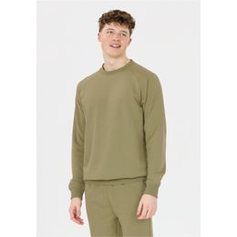 Sweatshirt CRUZ "Rusvil", Herren, Gr. L, grün (khaki), 56% Baumwolle, 38% Polyester, 6% Elasthan, unifarben, Rundhals, Sweatshirts, Aus atmungsaktivem Material