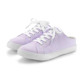 Sabot Vivance "Sneaker, Clog", Damen, Gr. 36, lila (flieder), Obermaterial: 100% Textilmaterial. Decksohle: 100% Textilmaterial. Futter: 100% Textilmaterial. Laufsohle: 100% Synthetik, unifarben, Schuhe Sabot, zum Reinschl&uuml;pfen mit Schn&uuml;rung VEGAN