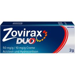 Zovirax DUO Creme 5 % Aciclovir, 1 % Hydrocortison. 2 g Tube