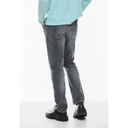 Street One MEN Herren Gerade Jeans, grau, Gr. 30, unifarben, Web, 97% Baumwolle, 3% Elasthan, Jeans, 5-Pocket-Style