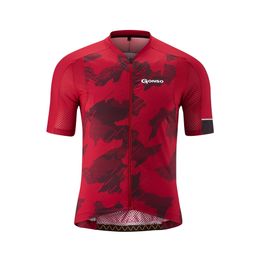 Gonso Herren Radtrikot "ARDOLE", rot, Gr. S, 84% Polyester, 16% Elastan, Trikots, Hoch atmungsaktive Mesheinsätze, extra leicht