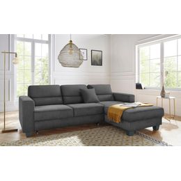 Ecksofa Trendmanufaktur, B:247cm H:85cm T:165cm, grau, Wohnzimmer, Sofas, "Chamber, zeitlos und modern, bequem mit hohem Sitzkomfort, L-Form",