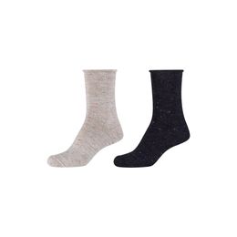 s.Oliver Damen Socken "Socken 2er Pack", Gr. 39, schwarz, 44% Polyacryl, 36% Wolle, 10% Polyamid, 9% Viskose, 1% Elasthan, meliert, Socken