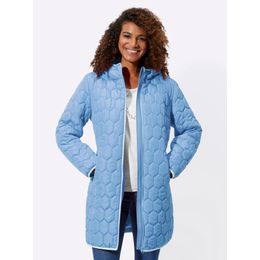 Casual Looks Damen Steppmantel, blau, Gr. 24, 100% Polyester, Wattierung:100% Polyester, Mäntel