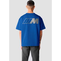 BMW Damen T-Shirt, Gr. XS, blau, Obermaterial: 100% Baumwolle, unifarben mit Farbeinsatz, Shirts, mit Logostickerei auf Brusth&ouml;he