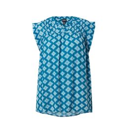 Ulla Popken Bluse Damen Größe 5XL/6XL petrol / weiß