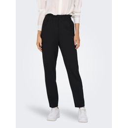 Only Damen Jogger Pants "ONLPOPTRASH-OVA LIFE HW ANK CRT PNT", schwarz, Gr. S, unifarben, Milano Rib, Obermaterial: 63% Viskose (LENZING ECOVERO ),