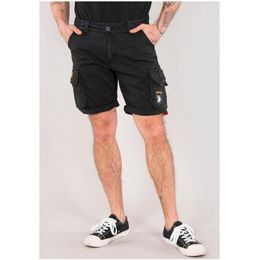 Herren Cargoshorts "Crew Short Patch", schwarz, Gr. 29, Alpha Industries, unifarben, Web, Obermaterial: 98% Baumwolle, 2% Elasthan, Hosen