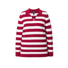 Ulla Popken Sweater female Red, White size 62-64
