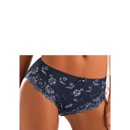 Lascana Damen Slip "Wanda", Gr. 40, blau, Obermaterial: 68% Polyamid, 18% Baumwolle, 10% Polyester, 4% Elasthan, Unterhosen, in abdeckender