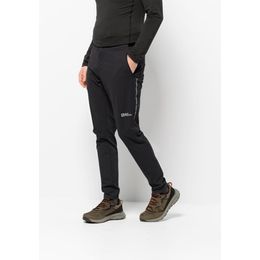Jack Wolfskin Herren Fahrradhose "MOROBBIA PANTS M", schwarz, Gr. 46, 1. OBERSTOFF OBERSTOFF 100% POLYESTER ABSEITE 100% POLYESTER 2. OBERSTOFF 91%