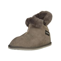 Shepherd Damen Hausschuh "Shepherd Hausschuhe Leder", Gr. 40, grau, Leder, Schuhe