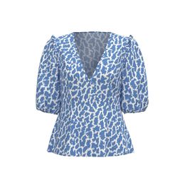 Object Bluse Damen Gr&ouml;&szlig;e XL blau / wei&szlig;