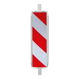 Schake Kunststoffbake Typ 60W, Stutzen oben und unten 60 x 60 mm, Folie Typ 1, schraffiert, rot/wei&szlig;, einseitig linksweisend (36055WL)