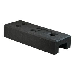 Schake Bauzaunfu&szlig; aus Kunststoffrecycling, L&auml;nge: 685 mm, H&ouml;he 135 mm, Breite 250 mm mit 4 L&ouml;chern (&Oslash; 42 mm) und 1 x 60 mm x 60 mm 20 kg (3F111)