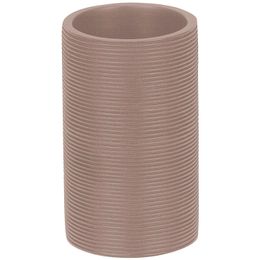 Zahnputzbecher Kleine Wolke "Kyoto", beige (macadamia), B:6,6cm H:11cm L:6,6cm, Polyresin, Zahnputzbecher