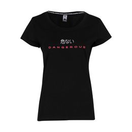 Dangerous Dngrs Shirt 'Loud' Damen Gr&ouml;&szlig;e M melone / schwarz / wei&szlig;