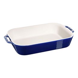 Staub Ceramique Auflaufform 34 x 24 cm, rechteckig, Dunkelblau, Keramik