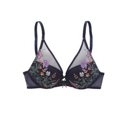 Lascana BH Damen Gr&ouml;&szlig;e 80 navy / smaragd / lila / koralle