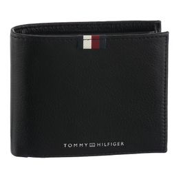 Tommy Hilfiger Geldbörse »TH PREM LEA CC FLAP AND COIN« Men Geldbeutel, Portemmonnai mit Logo-Schriftzug und Logoflag schwarz
